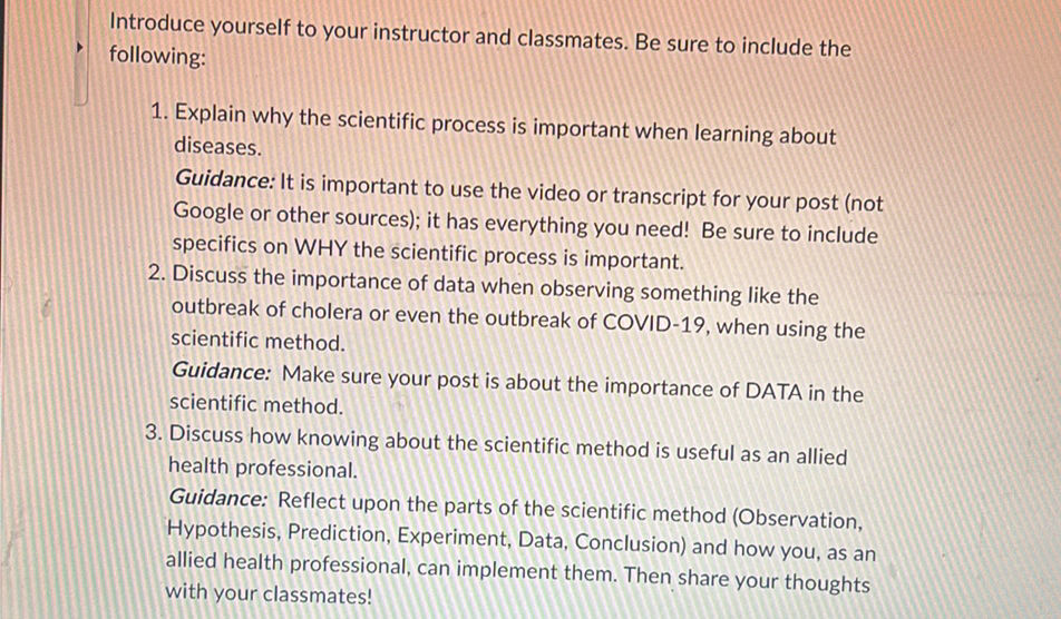 Introduce yourself to your instructor and | StudyX