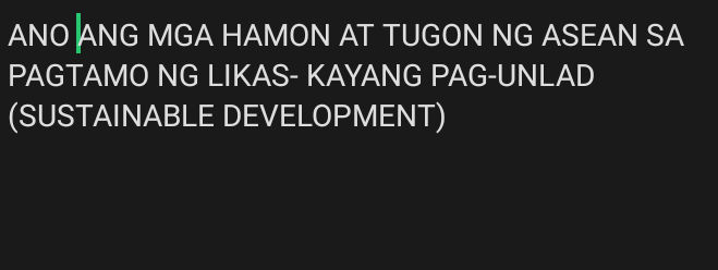 ANO ANG MGA HAMON AT TUGON NG ASEAN SA | StudyX