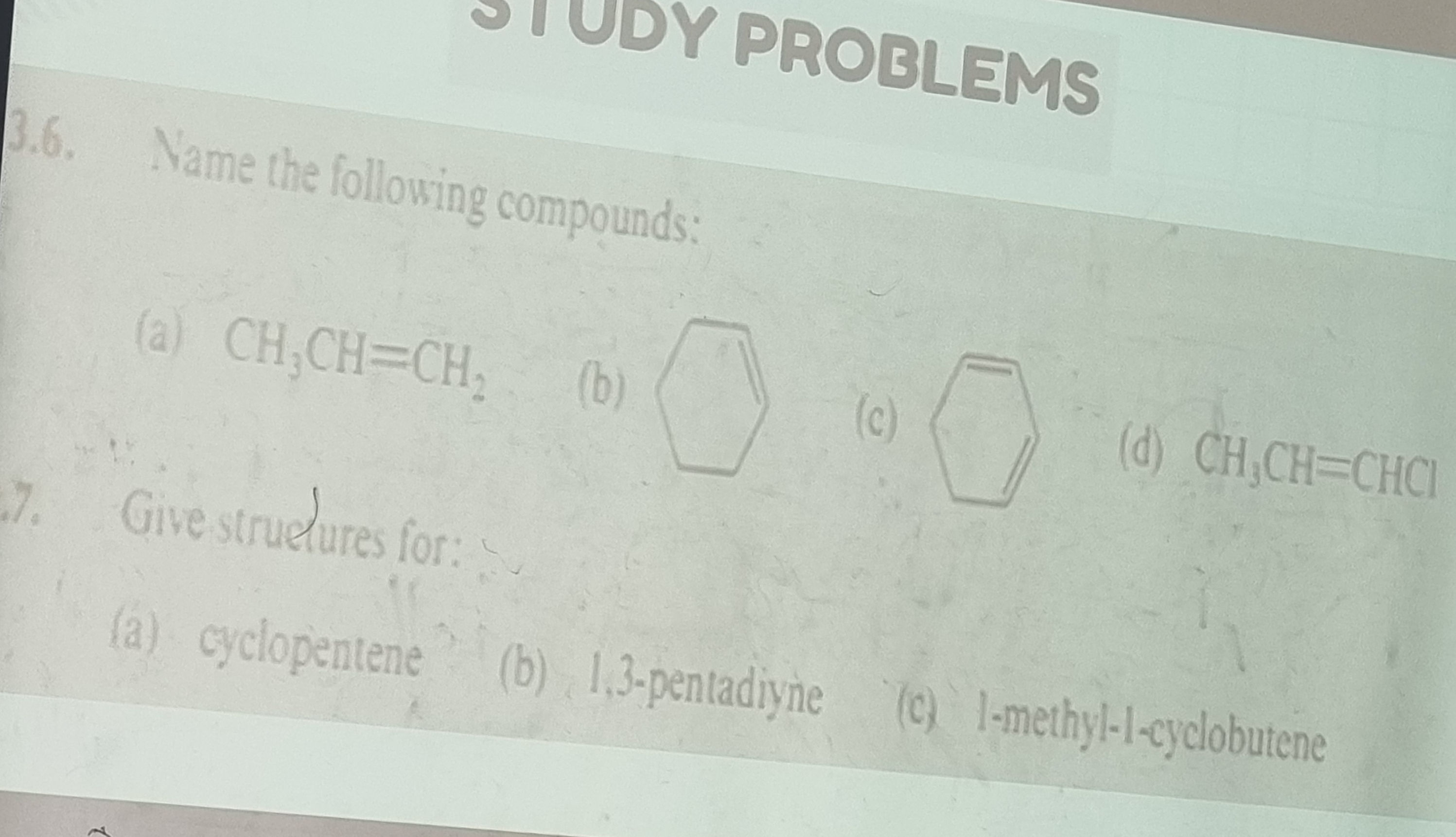 3.6. Name the following compounds: (a) | StudyX