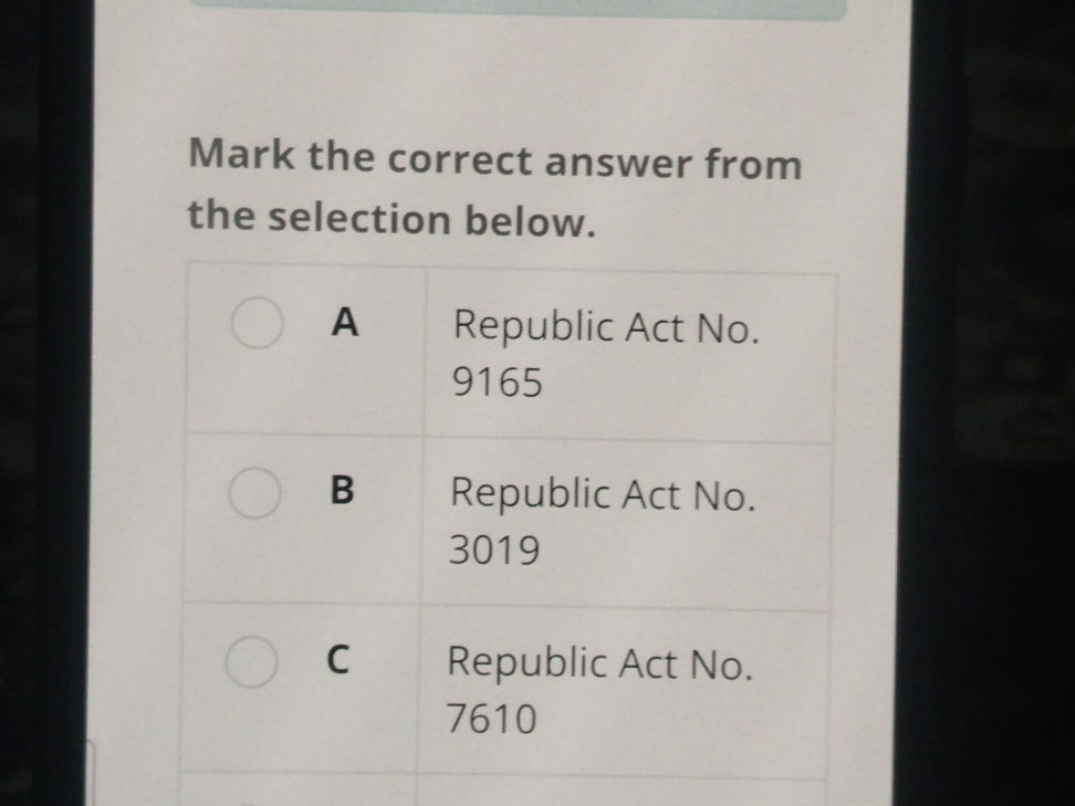 Mark the correct answer from the selection | StudyX