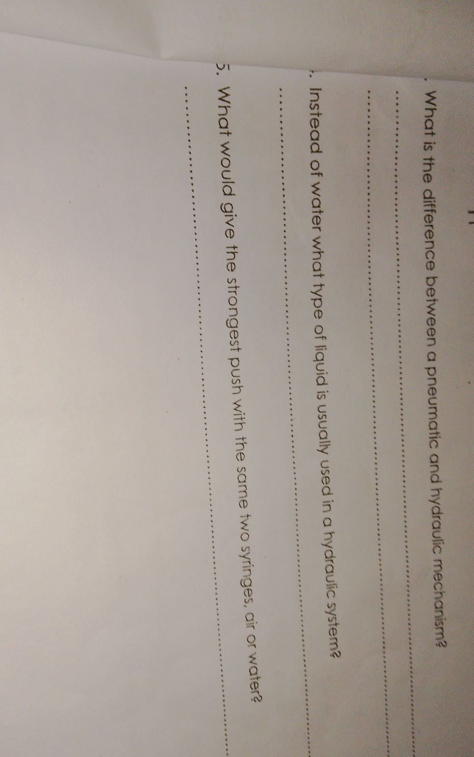 What is the difference between a pneumatic | StudyX