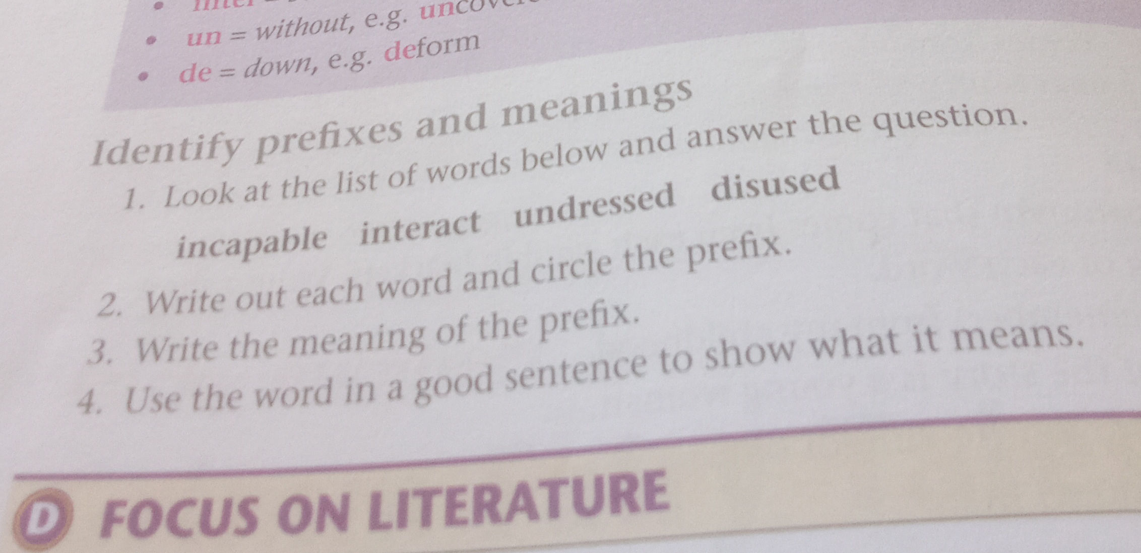 Identify prefixes and meanings 1. Look at | StudyX