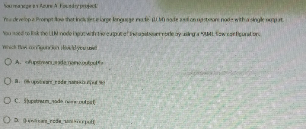 You manage an Azure AI Foundry project. You | StudyX