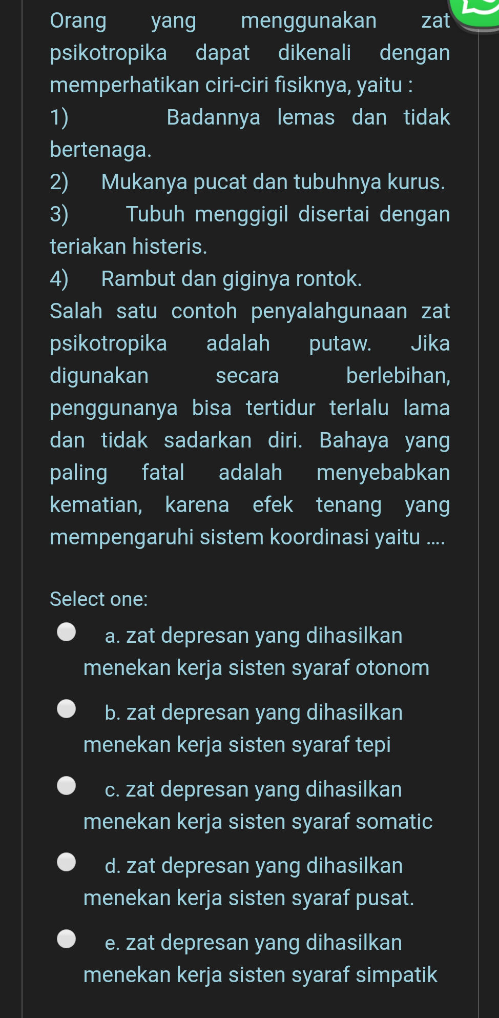 Orang yang menggunakan zat psikotropika | StudyX