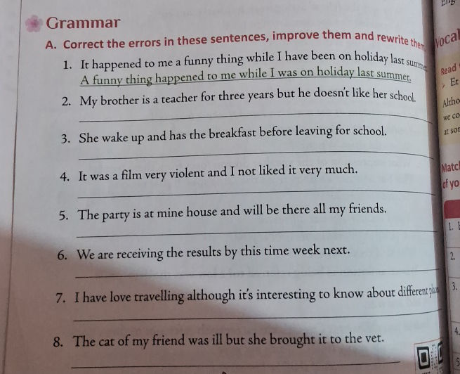 A. Correct the errors in these sentences, | StudyX