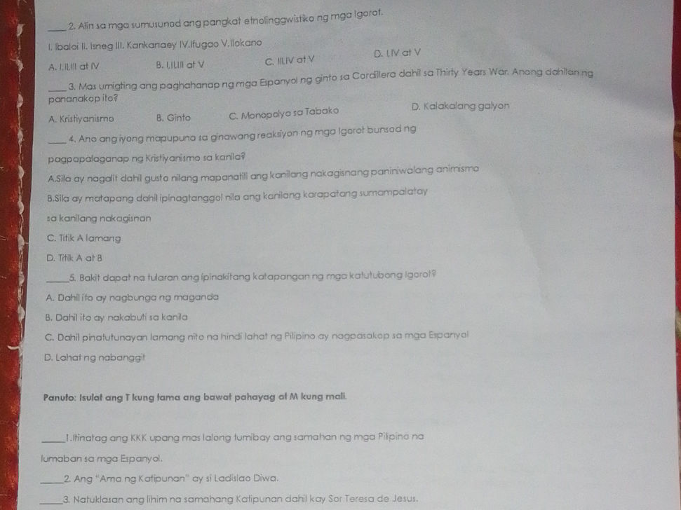 2. Alin sa mga sumusunod ang pangkat | StudyX