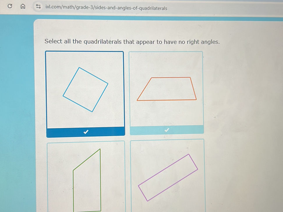 Select all the quadrilaterals that appear to | StudyX