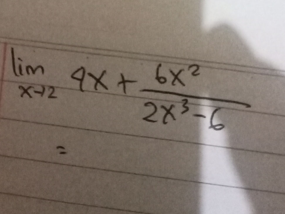 Calculate the limit of (4x + 6x^2) / (2x^3 - | StudyX