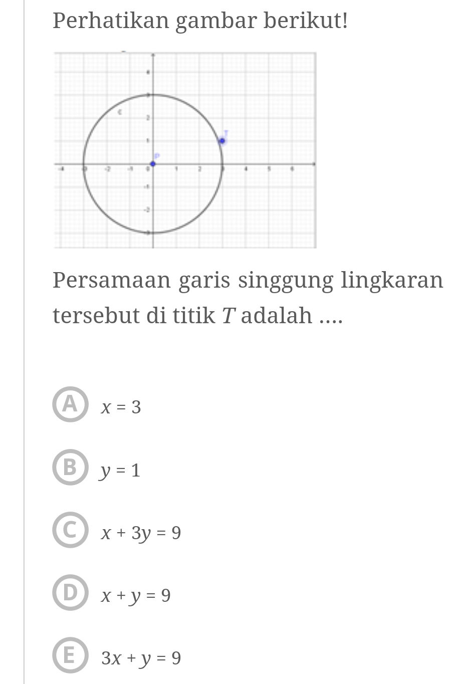 Perhatikan gambar berikut! Persamaan garis | StudyX