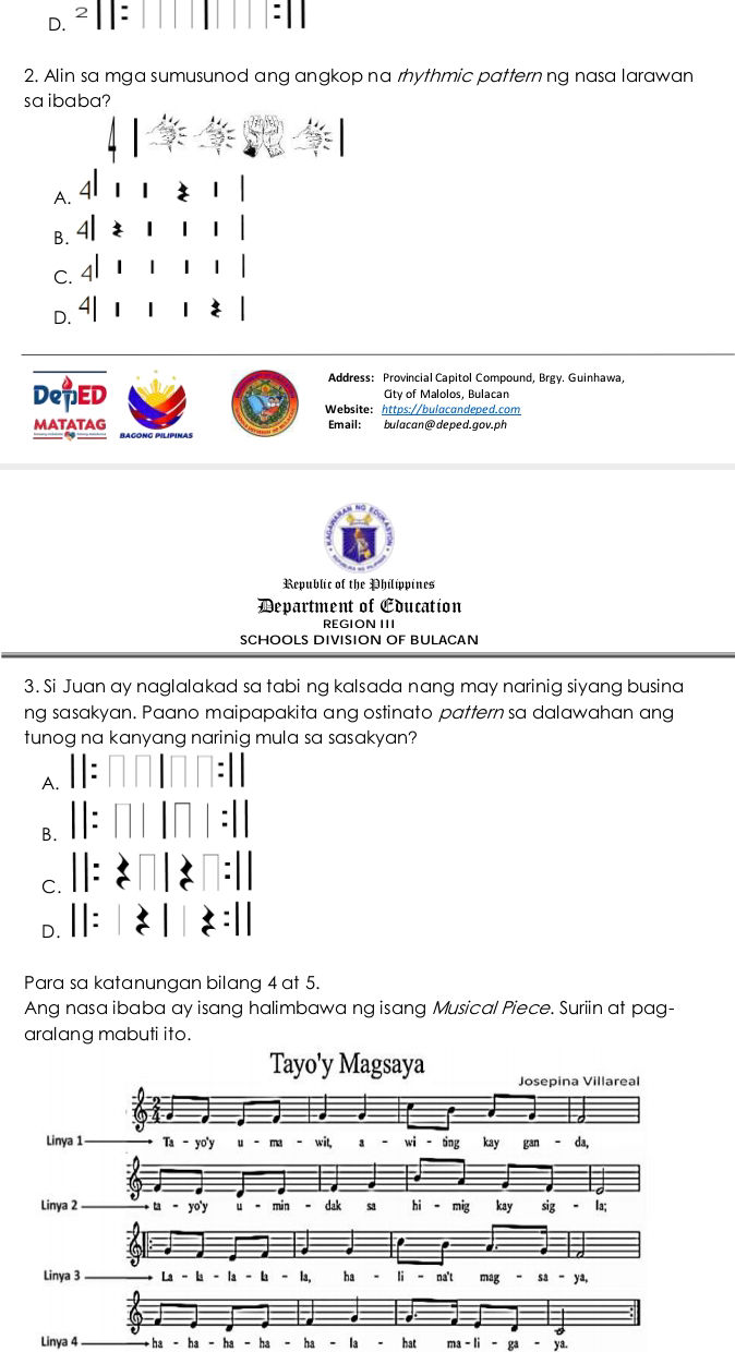 2. Alin sa mga sumusunod ang angkop na | StudyX