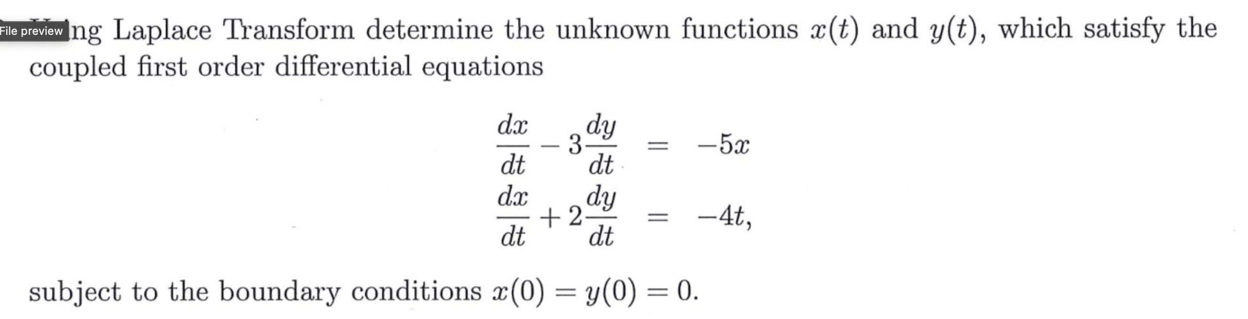 Using Laplace Transform determine the | StudyX