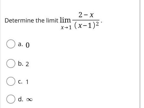 Determine the limit $_{x 1} | StudyX