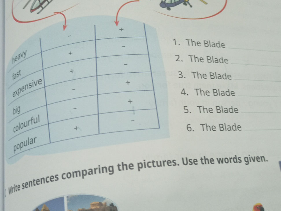 Write sentences comparing the pictures. Use | StudyX