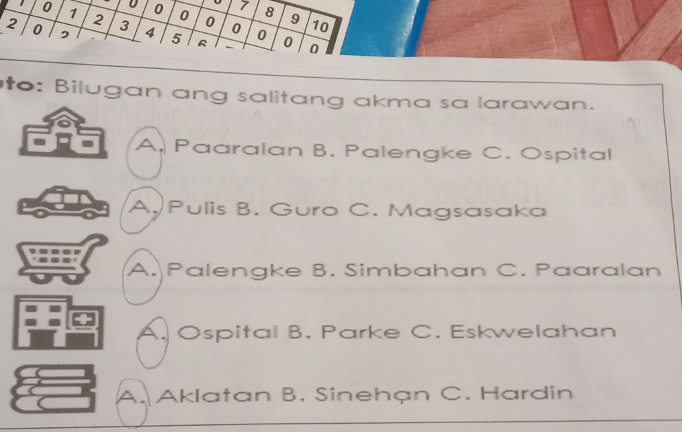 to: Bilugan ang salitang akma sa larawan. | StudyX