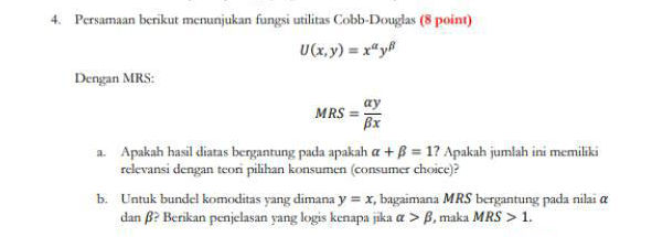 4. Persamaan berikut menunjukan fungsi | StudyX