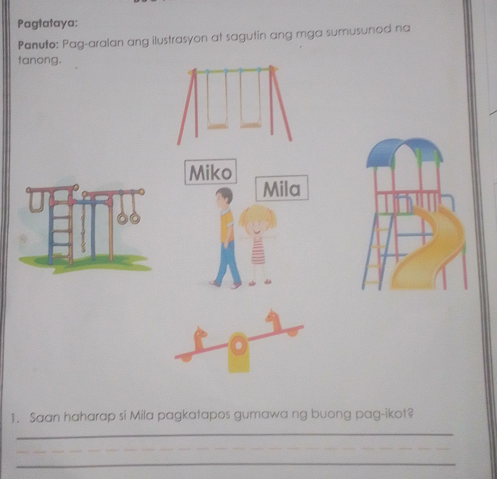 Pagtataya: Panuto: Pag-aralan ang | StudyX