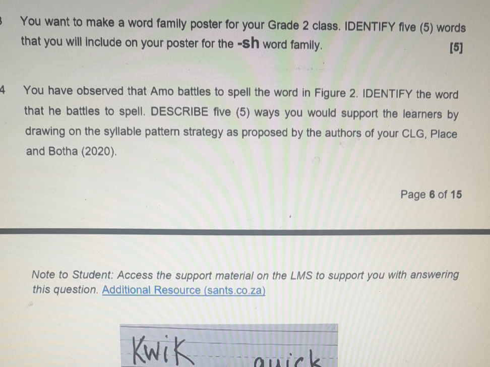 3 You want to make a word family poster for | StudyX