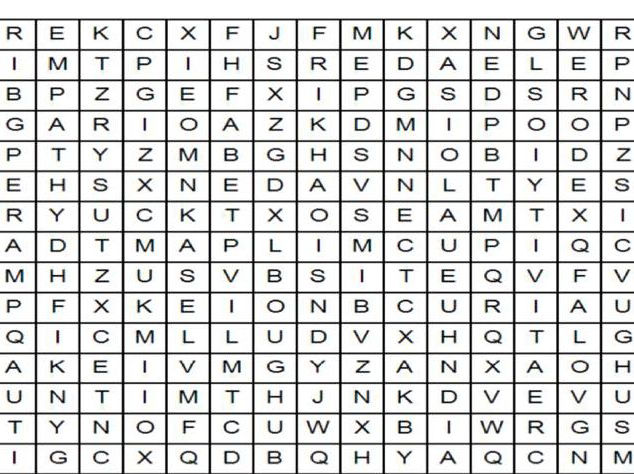 Find the words in the word search puzzle. | StudyX