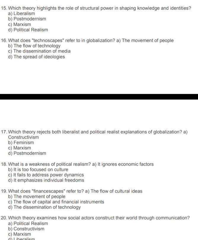 15. Which theory highlights the role of | StudyX