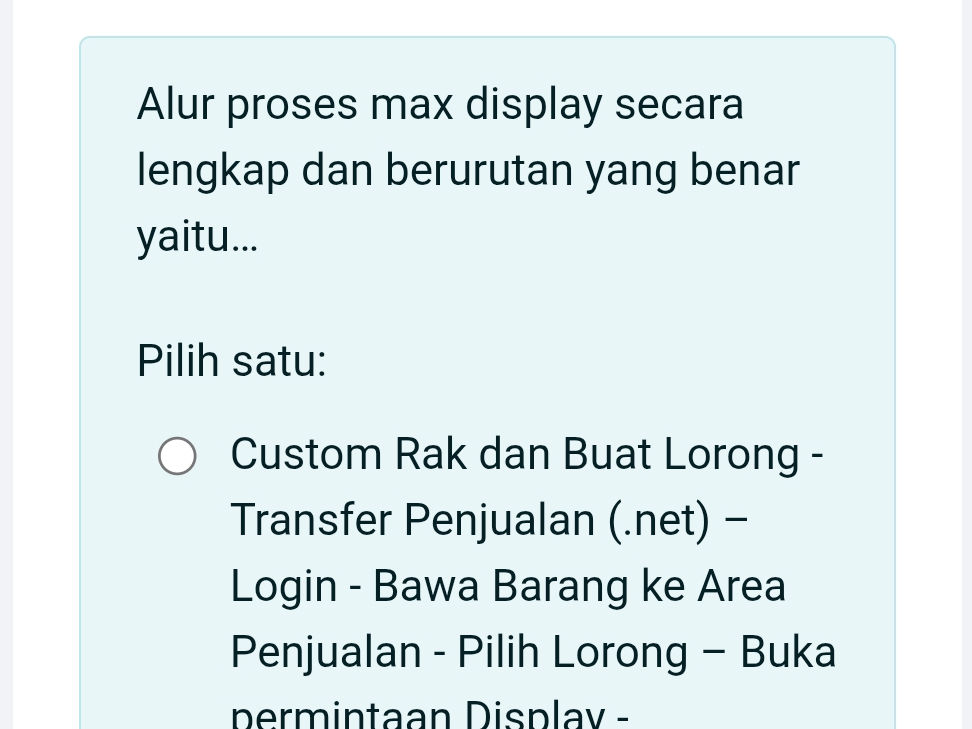 Alur proses max display secara lengkap dan | StudyX