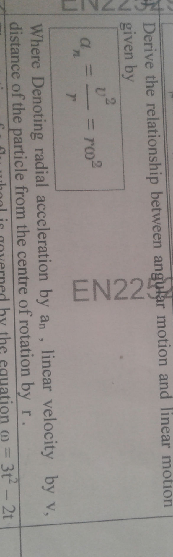 Derive the relationship between angular | StudyX