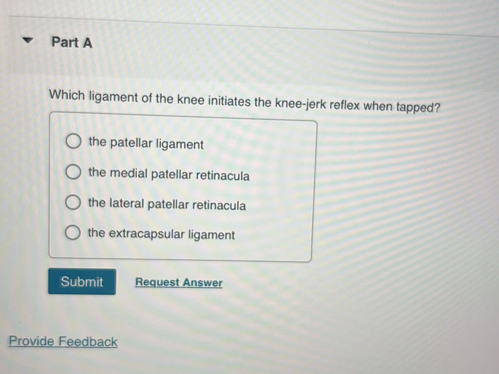 Which ligament of the knee initiates the