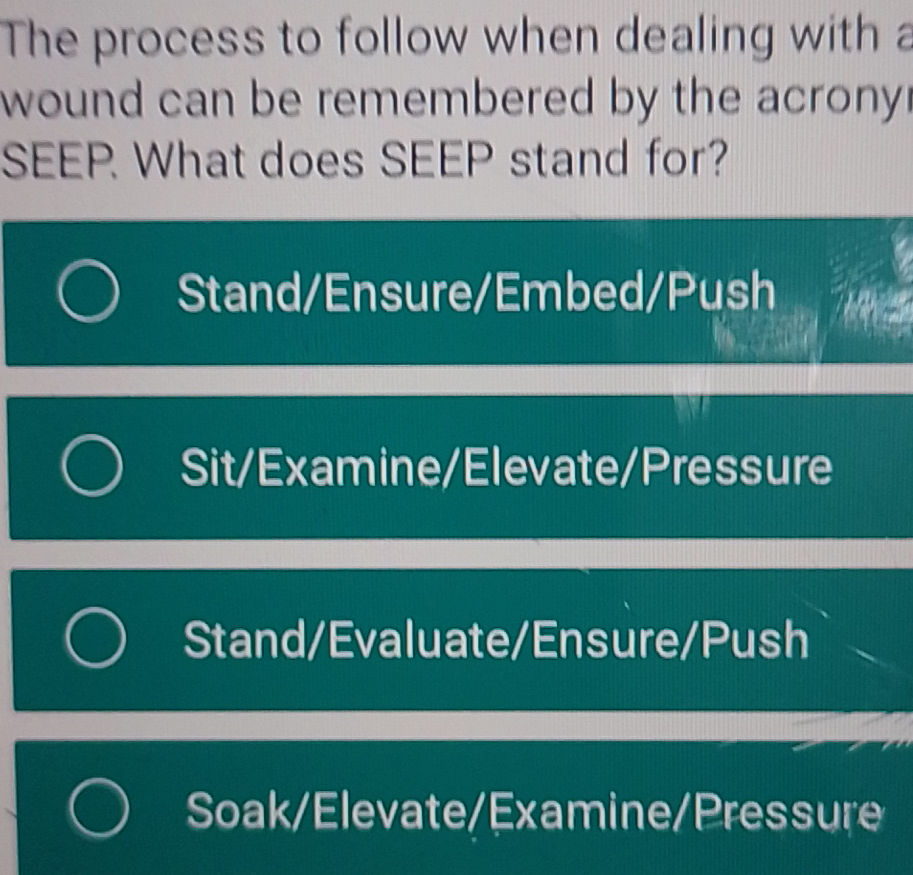 The process to follow when dealing with a
