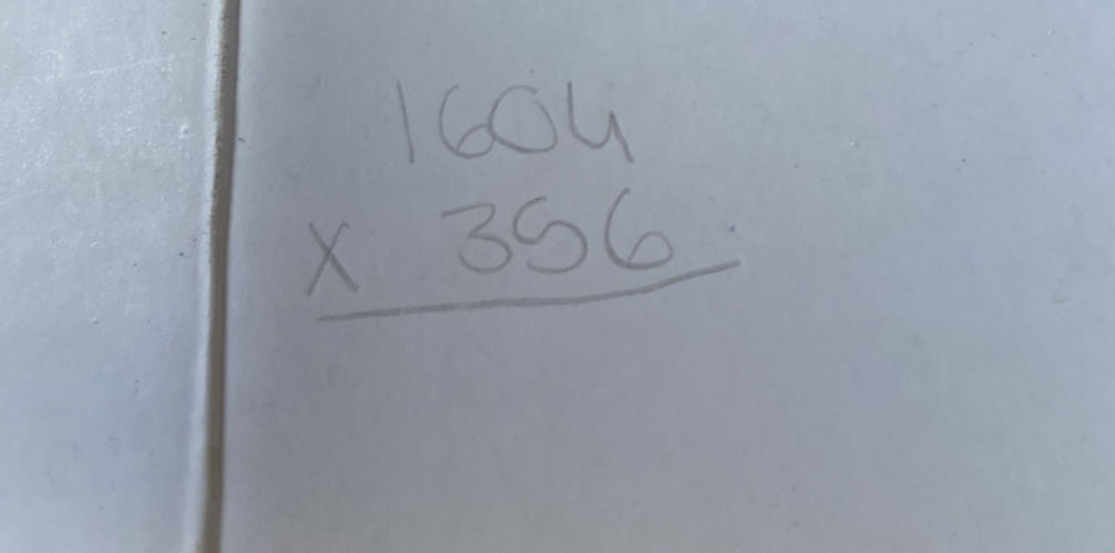 Multiplication: 1604 x 356 | StudyX