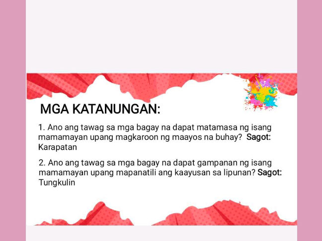 MGA KATANUNGAN: 1. Ano ang tawag sa mga | StudyX