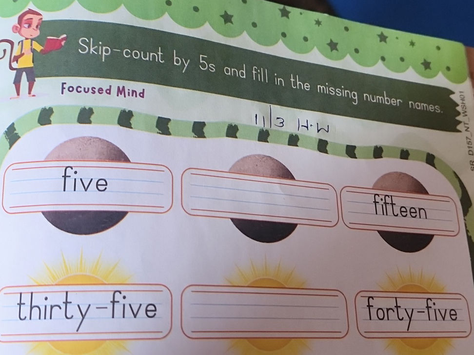 Skip-count by 5s and fill in the missing | StudyX