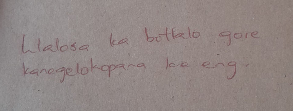 Wlalosa ka botlalo gore kanegelokopana ke | StudyX