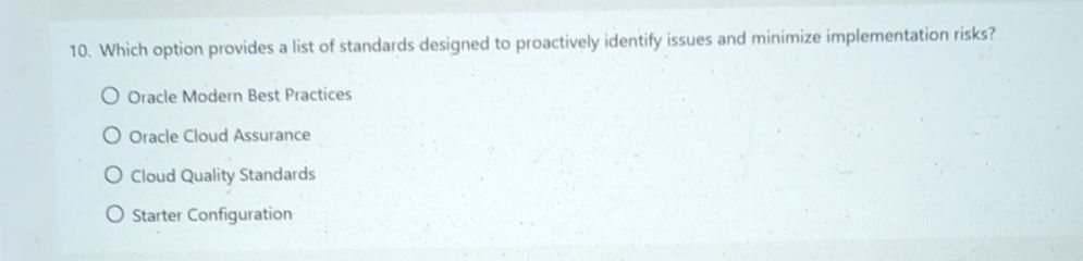 10. Which option provides a list of | StudyX
