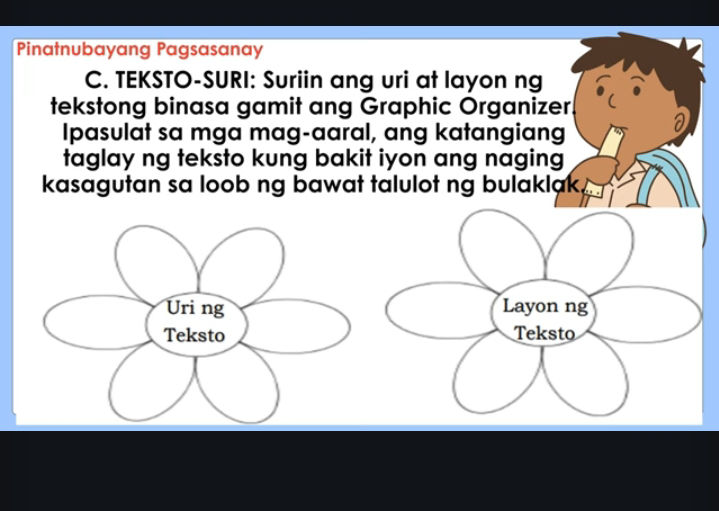C. TEKSTO-SURI: Suriin ang uri at layon ng | StudyX