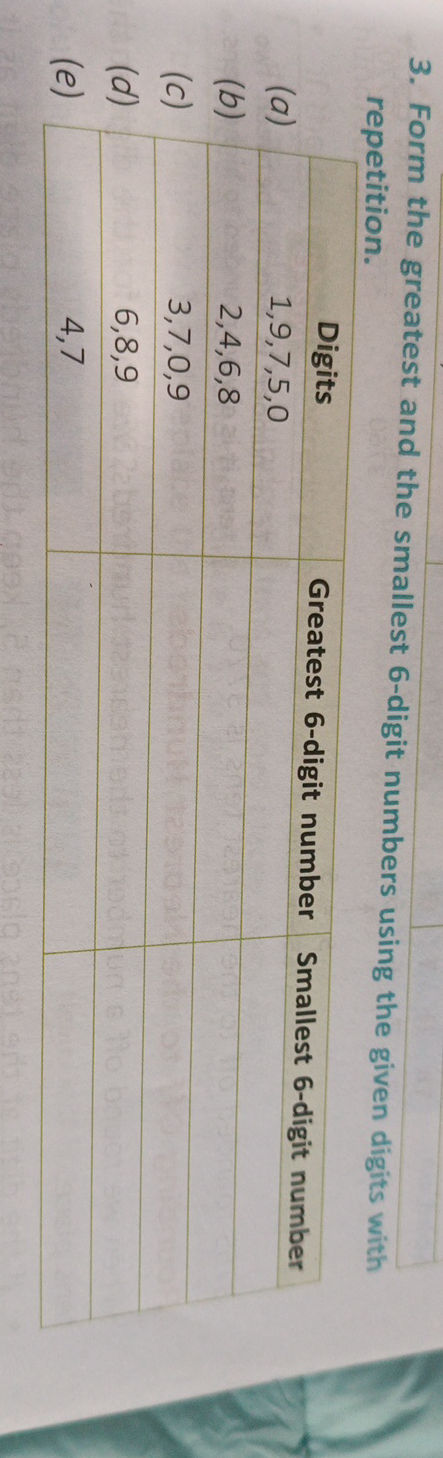 3. Form the greatest and the smallest | StudyX