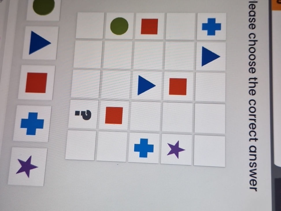 Find the missing shape in the pattern. The | StudyX