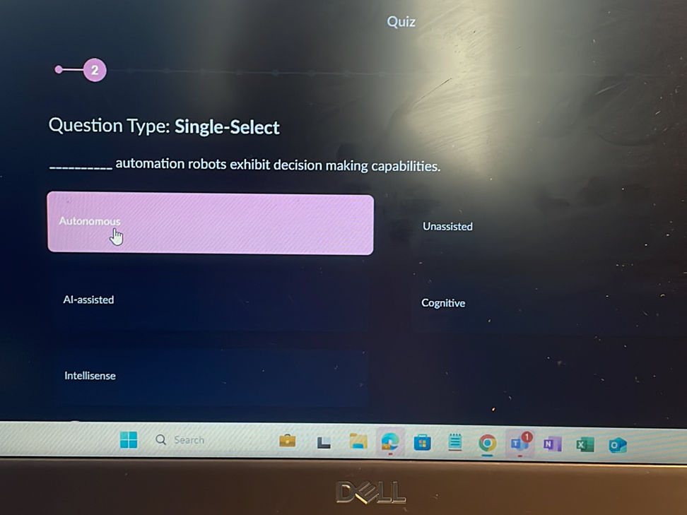 automation robots exhibit decision making | StudyX