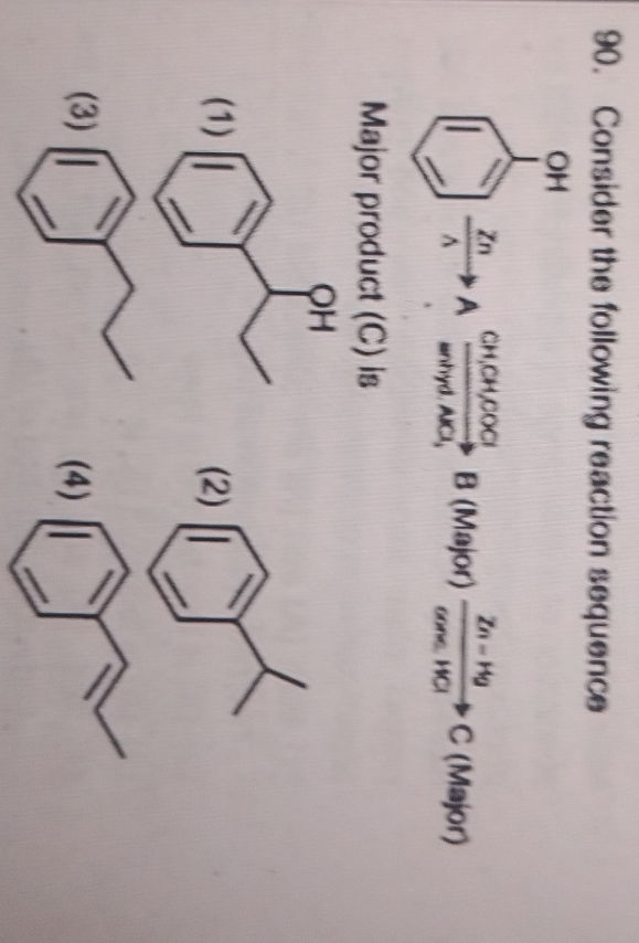 90. Consider the following reaction sequence | StudyX