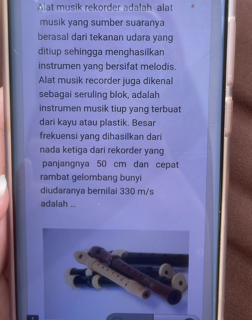 Alat musik rekorder adalah alat musik yang | StudyX