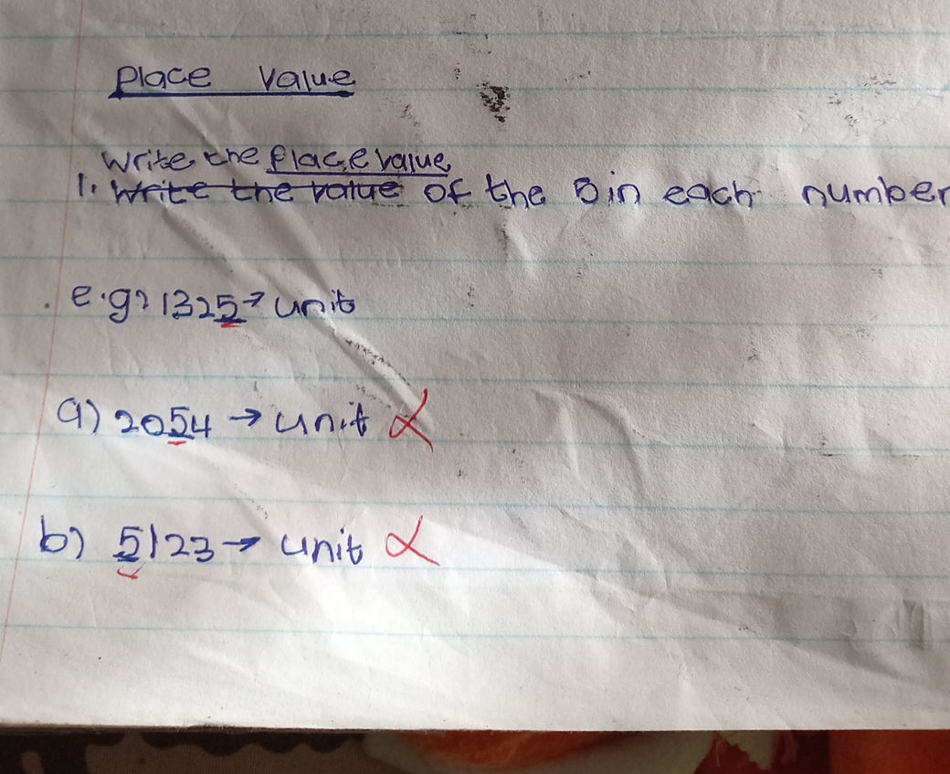 Place Value Write the place value. 1. | StudyX
