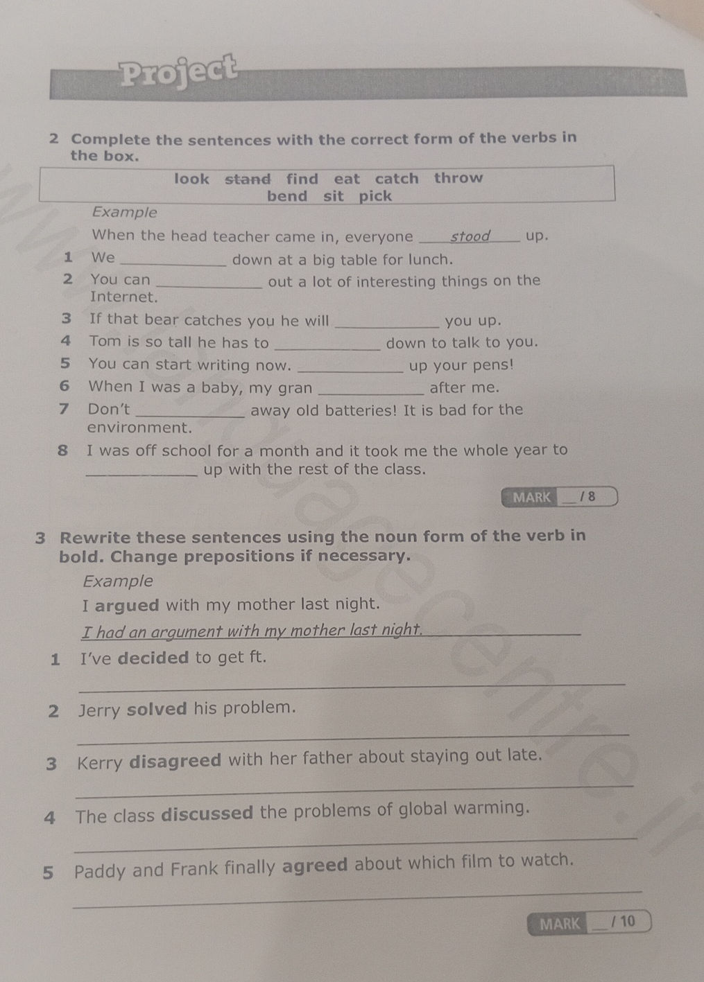 2 Complete the sentences with the correct | StudyX