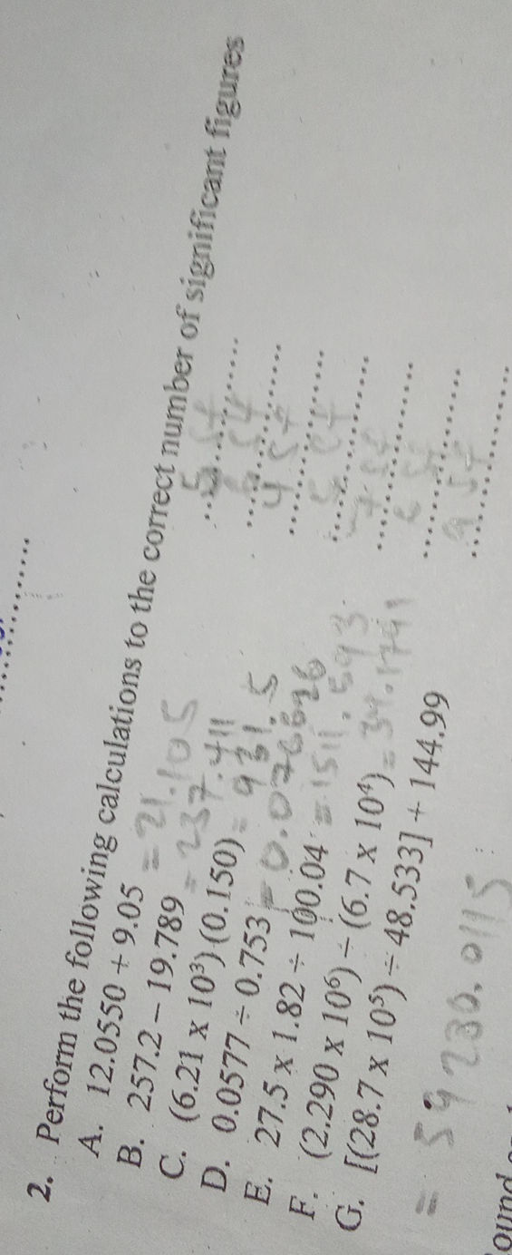 2. Perform the following calculations to the | StudyX
