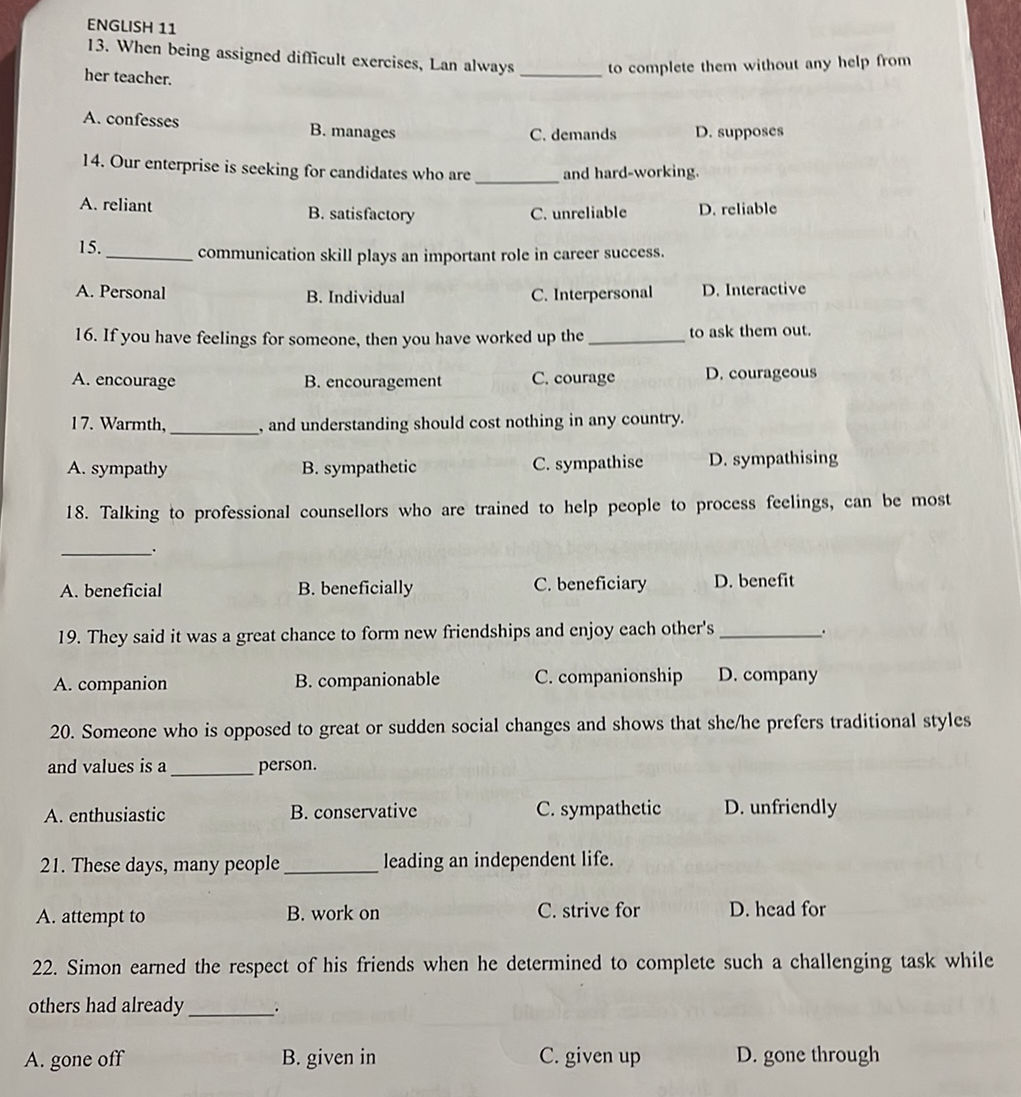 13. When being assigned difficult exercises, | StudyX