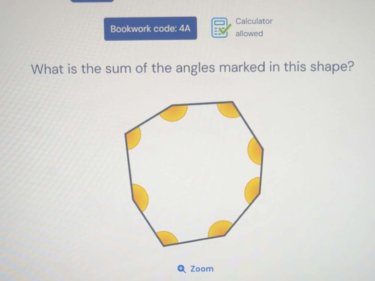 What is the sum of the angles marked in this | StudyX