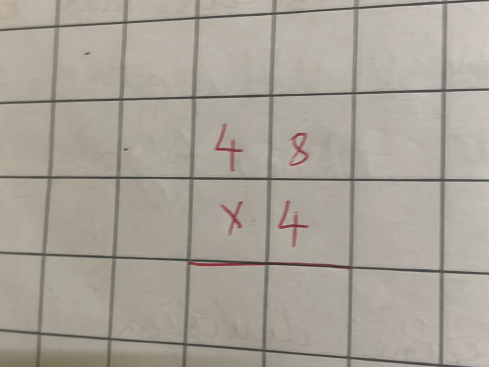 Multiplication: 48 x 4 | StudyX