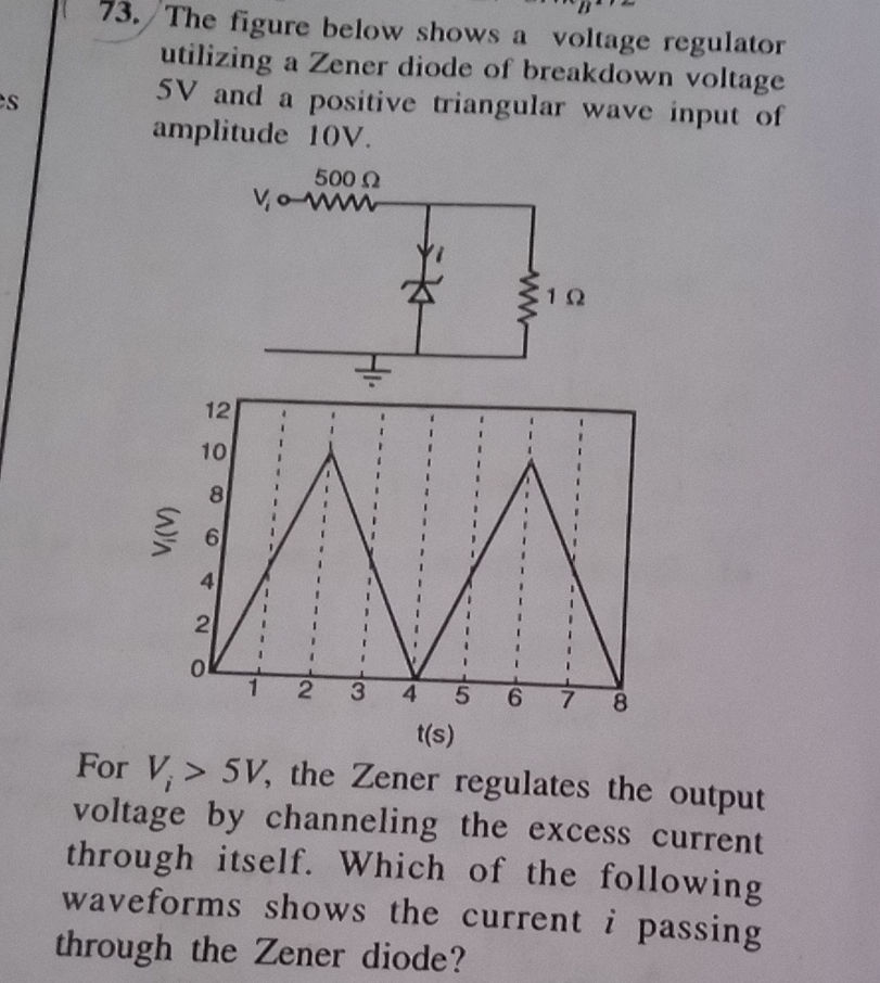The figure below shows a voltage regulator | StudyX