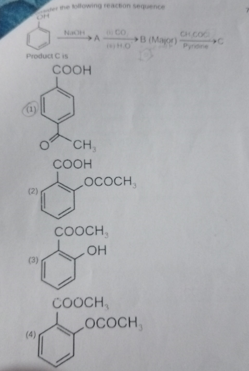 Consider the following reaction sequence | StudyX