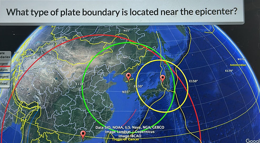 What type of plate boundary is located near | StudyX