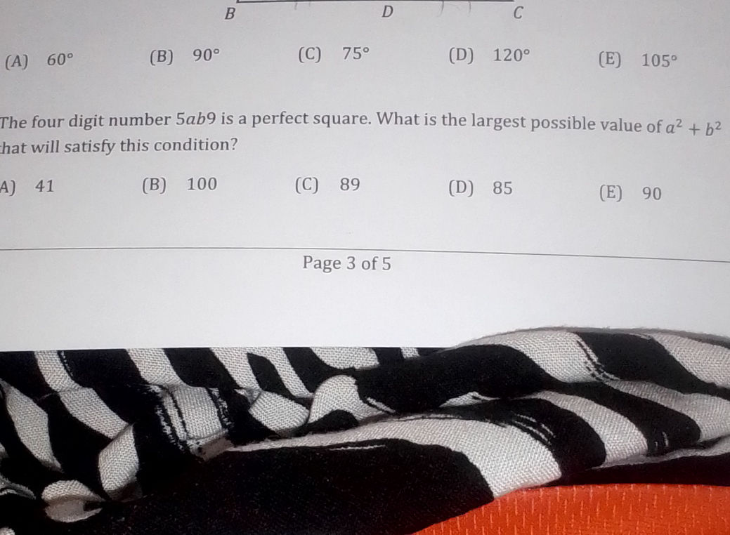 The four digit number $5ab9$ is a perfect | StudyX