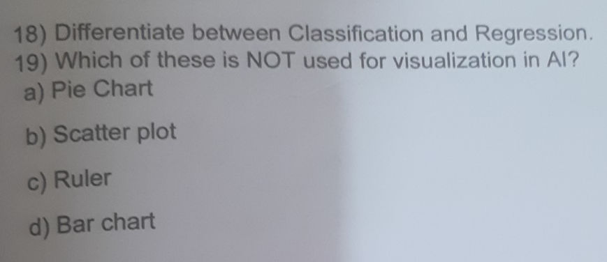 18) Differentiate between Classification and | StudyX