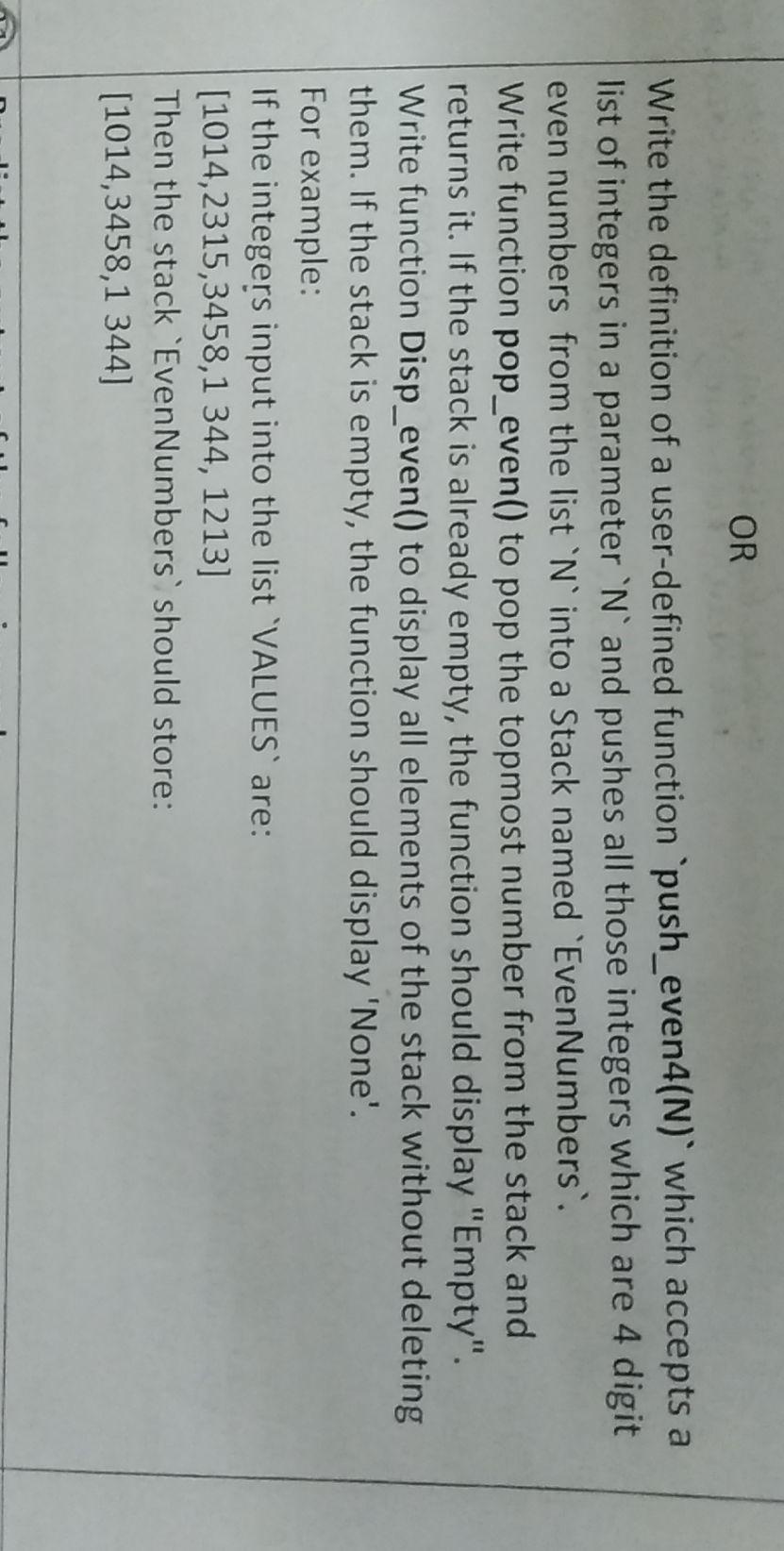 Write the definition of a user-defined | StudyX